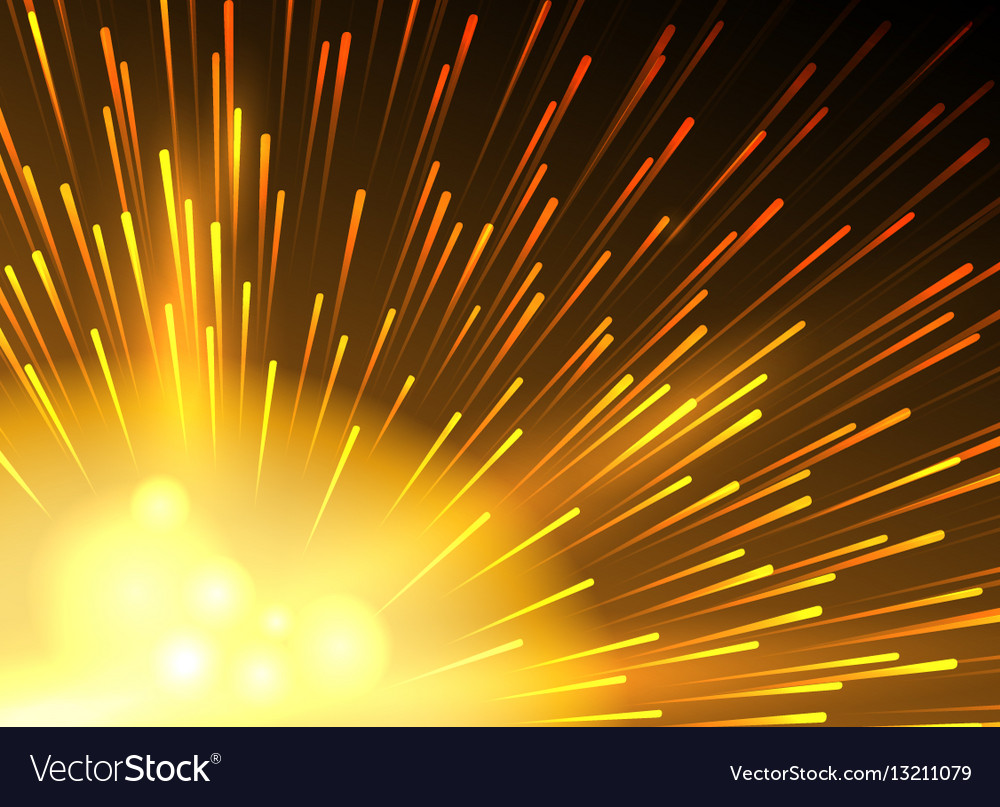 Yellow star lighted exploding background Vector Image