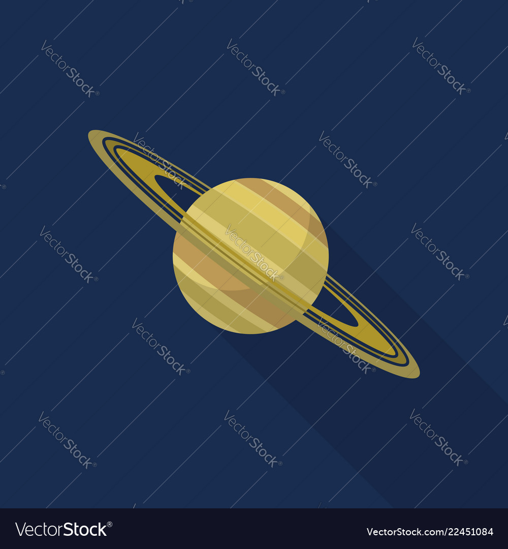 Saturn planet icon flat style Royalty Free Vector Image Saturn planet icon flat style Royalty Free Vector Image