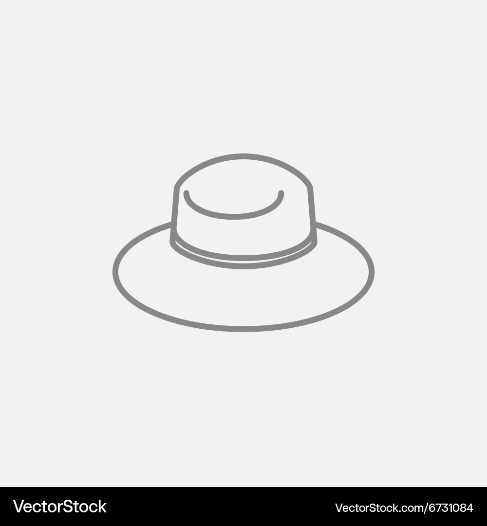 Summer hat line icon Royalty Free Vector Image