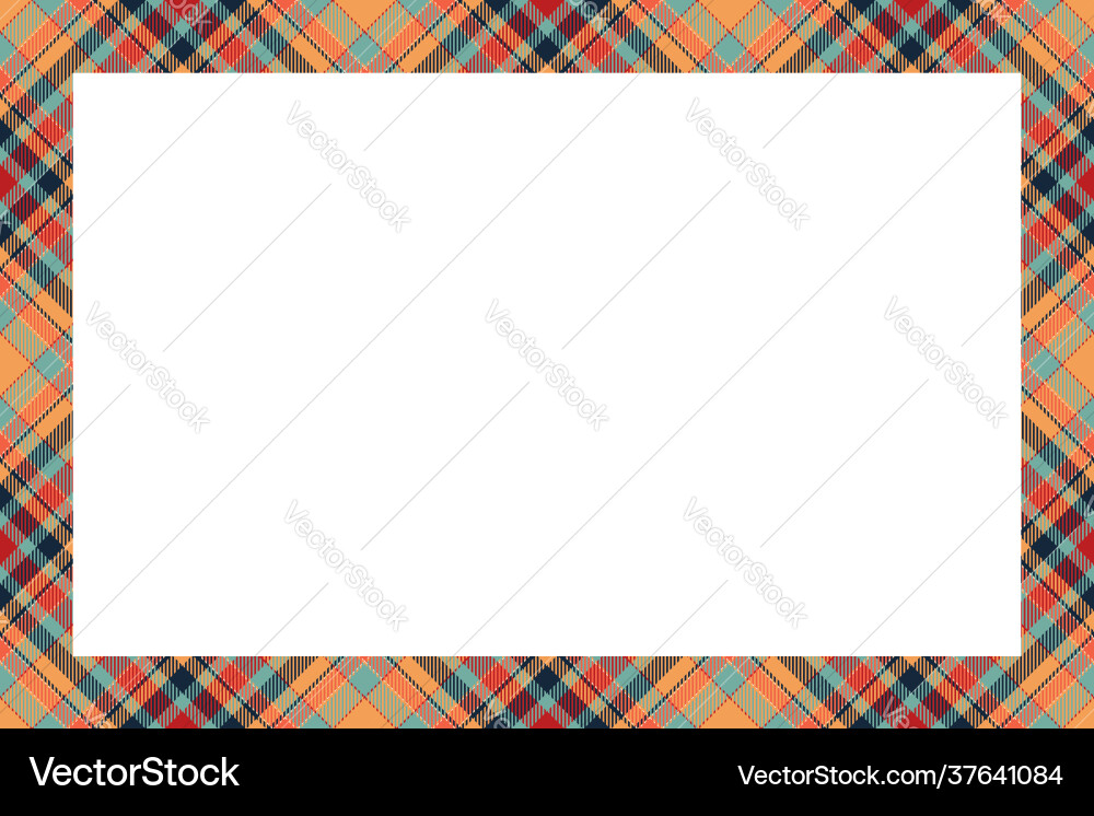 Vintage frame scottish border pattern retro Vector Image