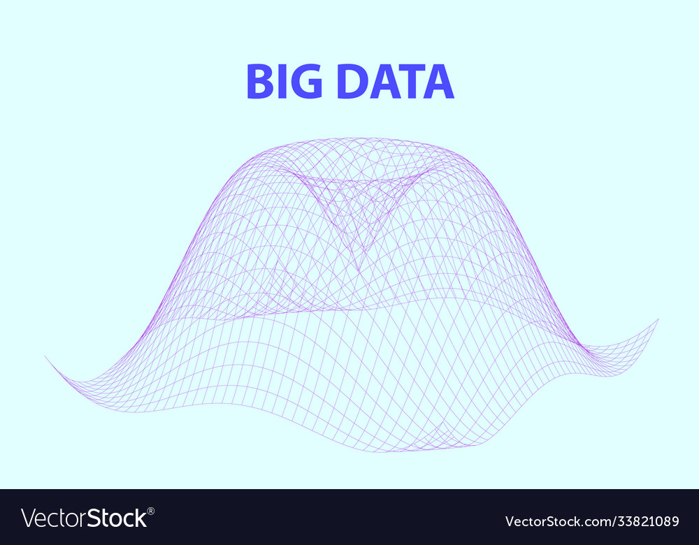 Big data 3d graph Royalty Free Vector Image - VectorStock