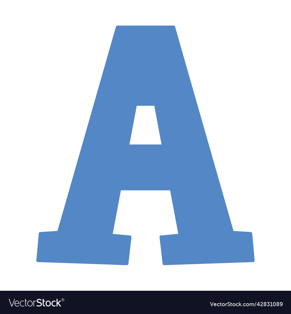 Letter a of alphabet Royalty Free Vector Image