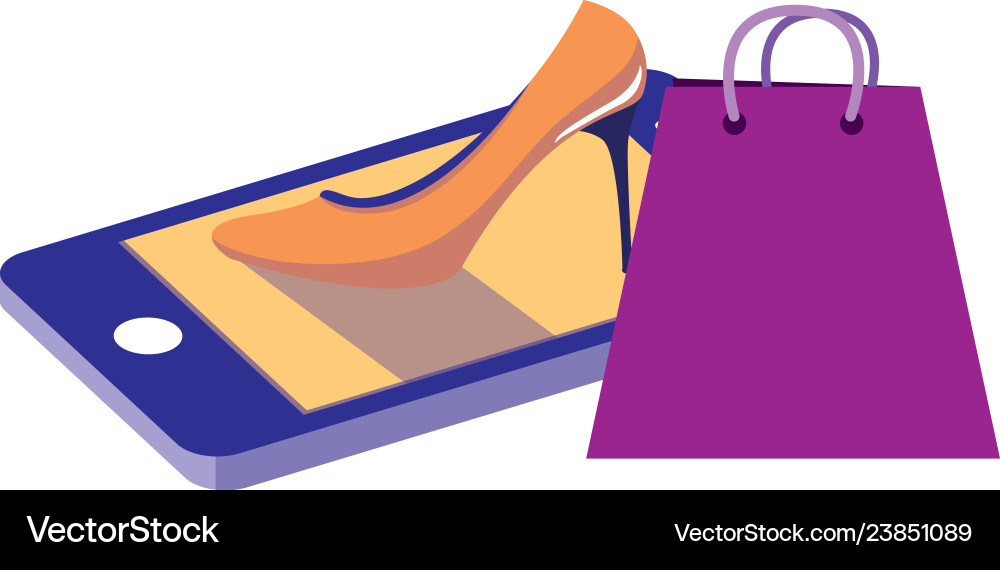 Online shopping market Royalty Free Vector Image