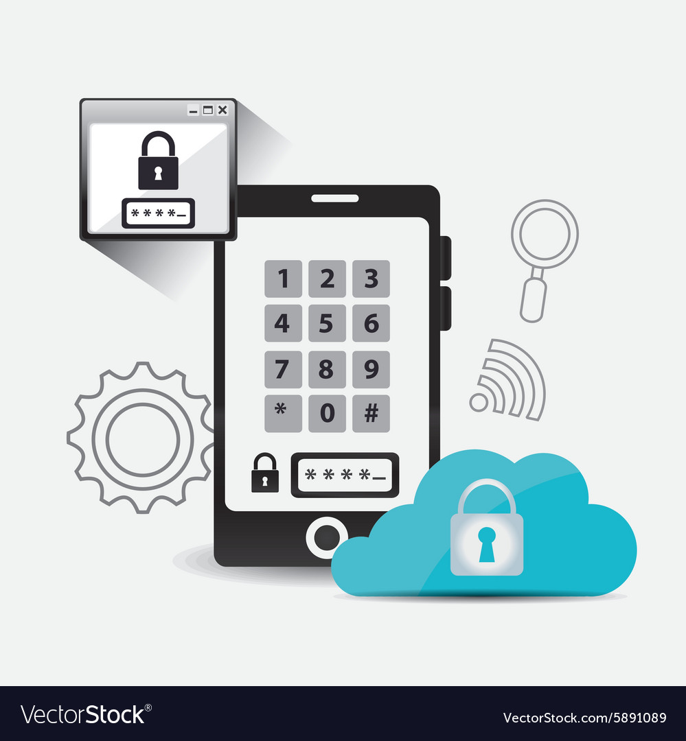 Security system design Royalty Free Vector Image