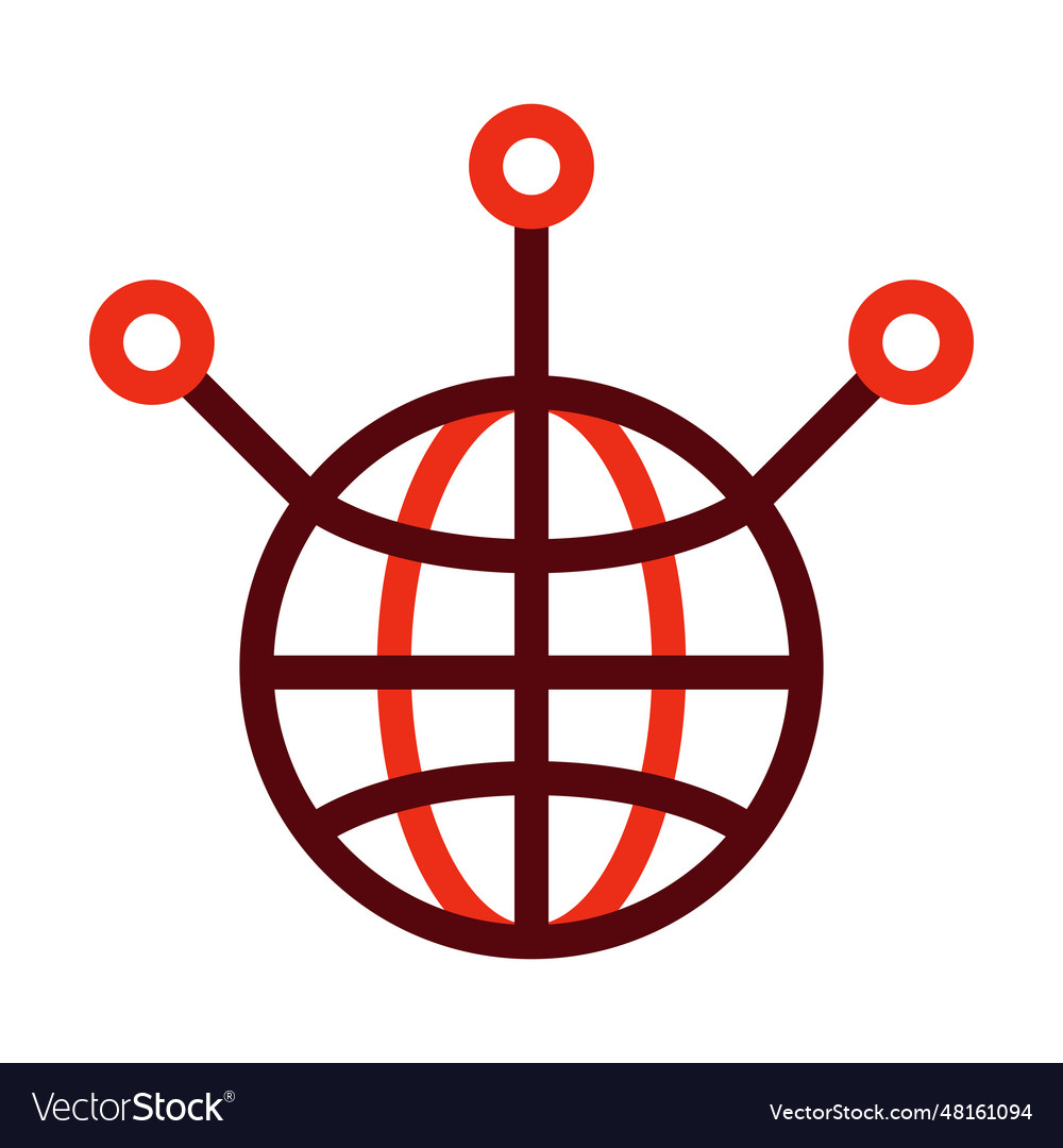 Globalization thick line two color icons Vector Image Globalization thick line two color icons Vector Image
