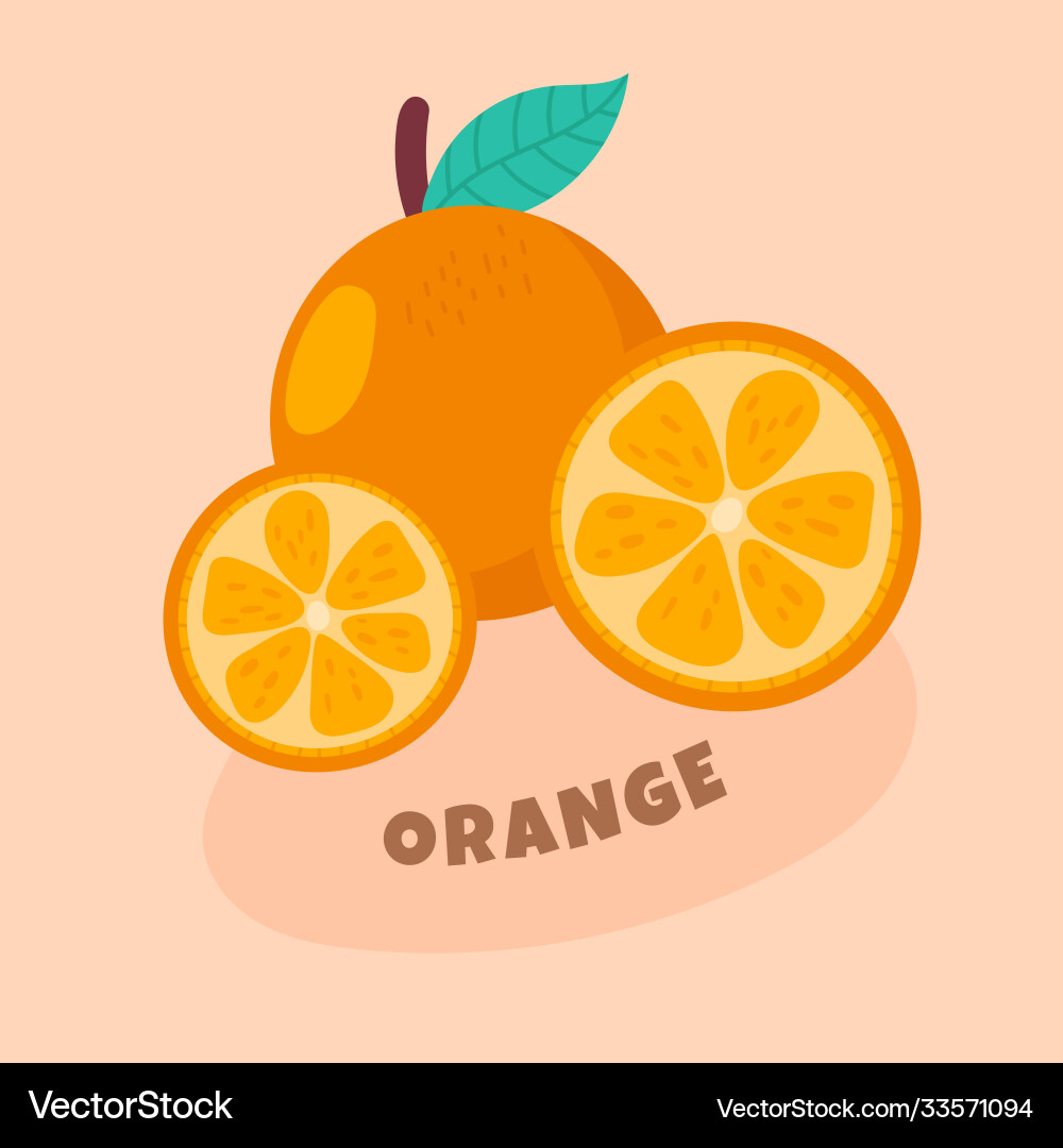 Orange design Royalty Free Vector Image - VectorStock