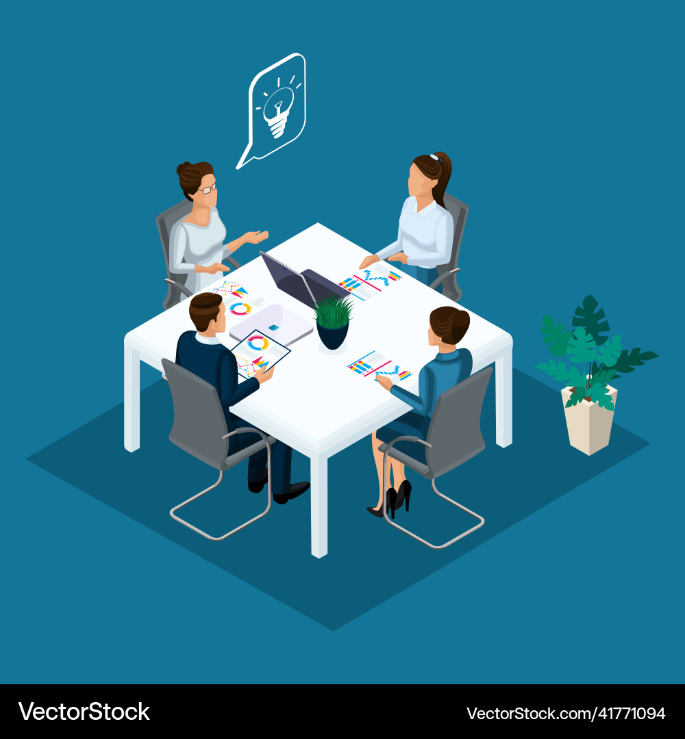 Project management and financial report strategy Vector Image