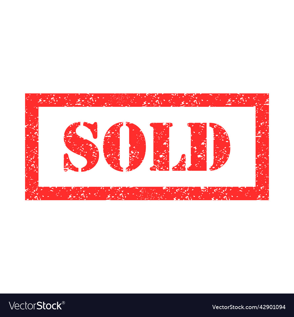 Sold out stamp symbol label sticker sign button Vector Image