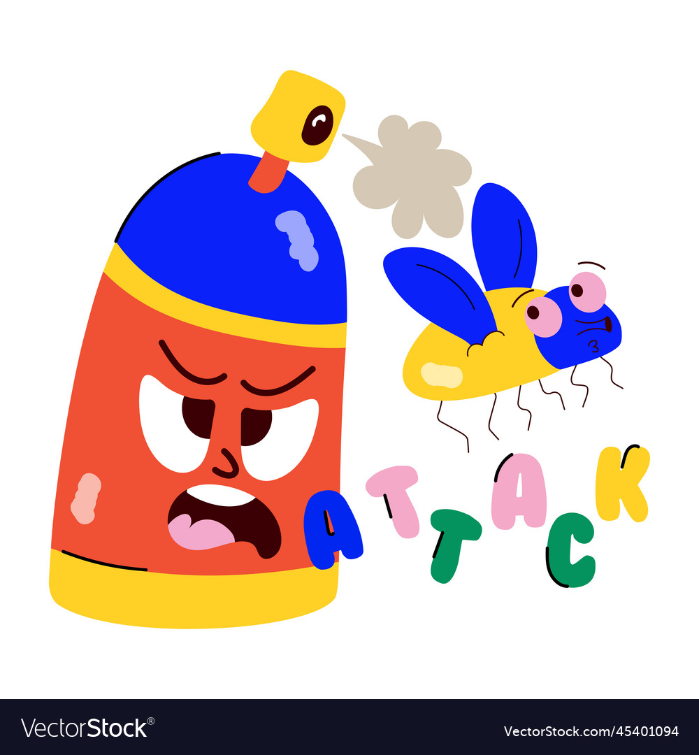 Spray attack Royalty Free Vector Image - VectorStock
