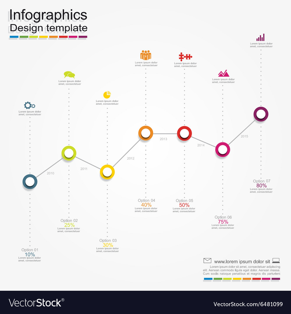Infographic report template with place for your Vector Image