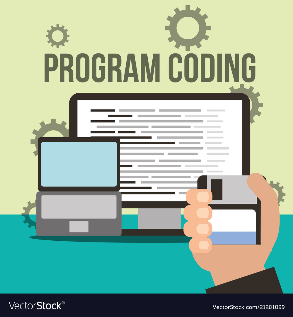 Program coding website Royalty Free Vector Image