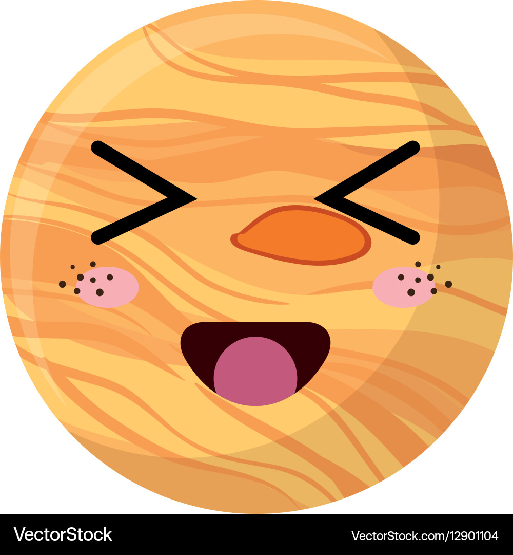 Planet solar system comic character Royalty Free Vector