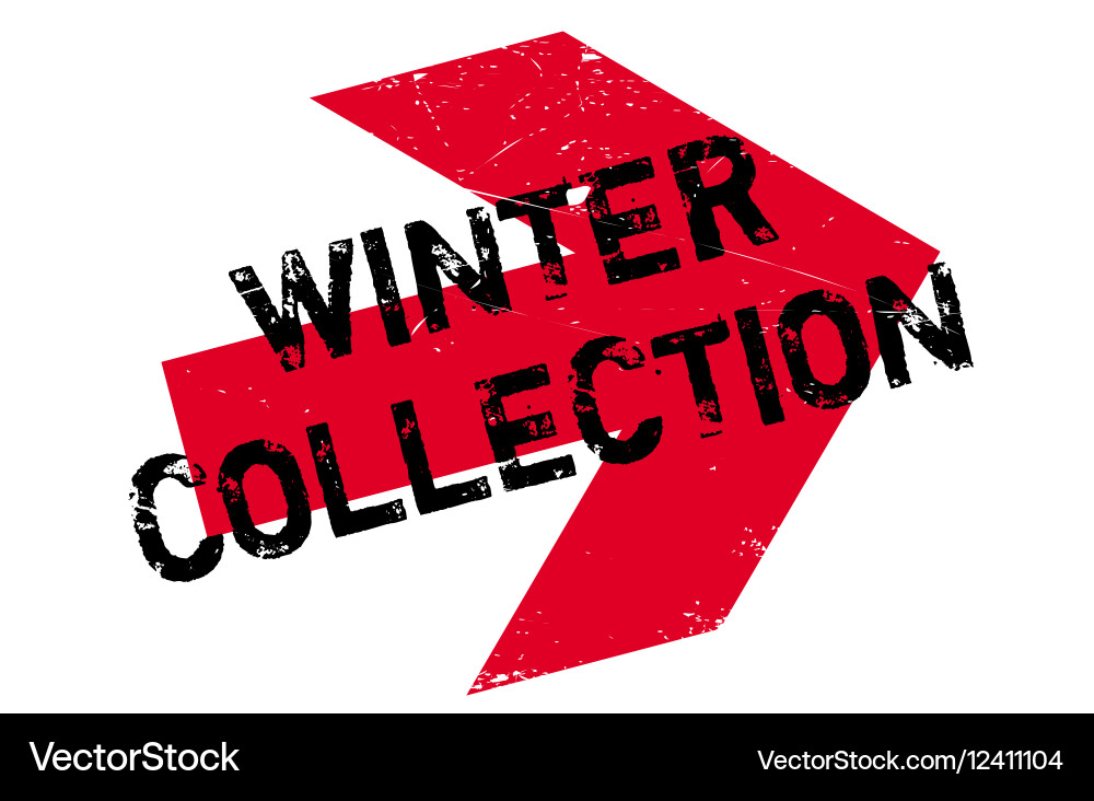 Winter collection stamp Royalty Free Vector Image