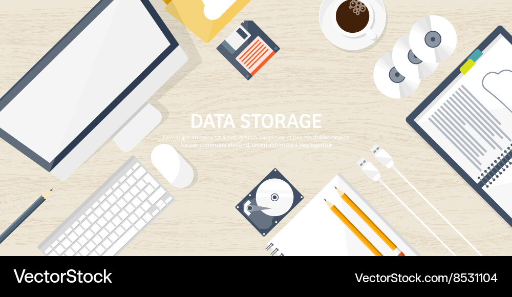 Workplace table Royalty Free Vector Image - VectorStock
