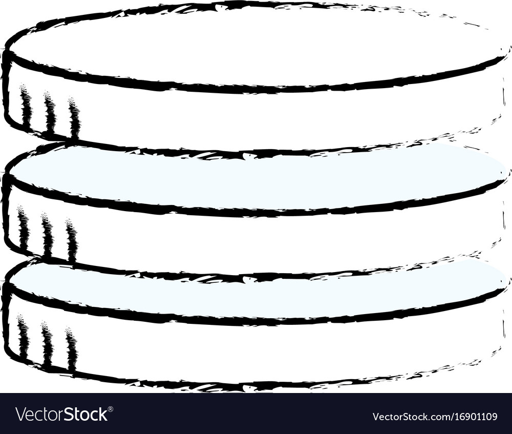 Figure database technology system information Vector Image