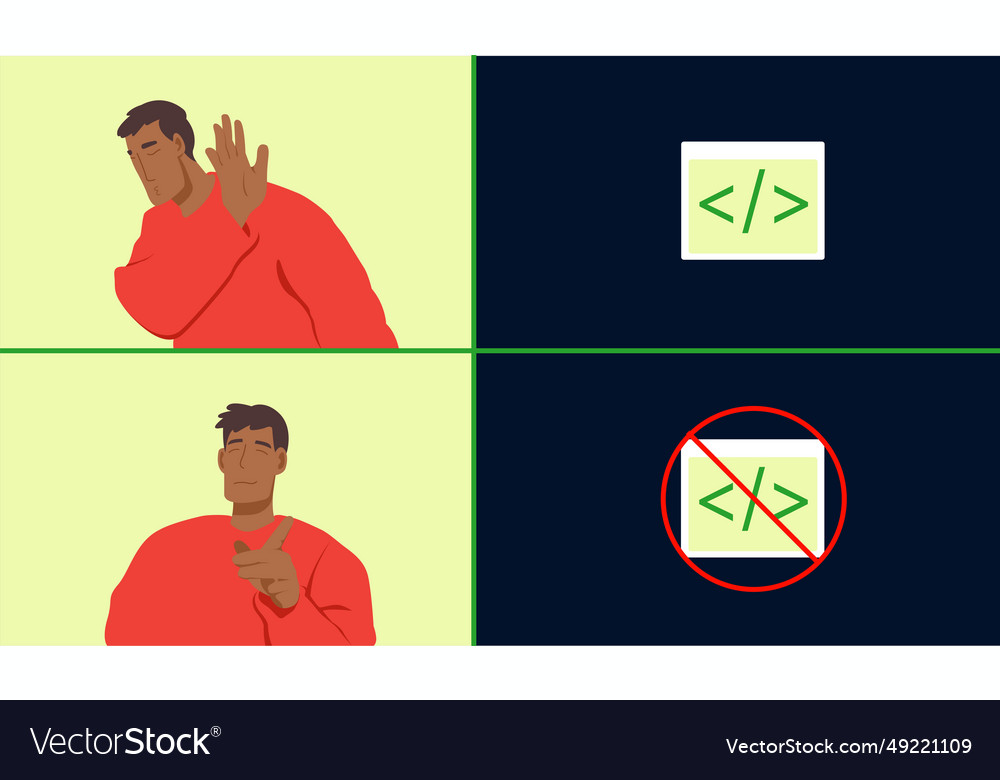 No code Royalty Free Vector Image - VectorStock