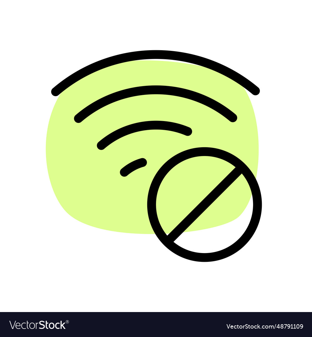 Technological device without internet connection Vector Image