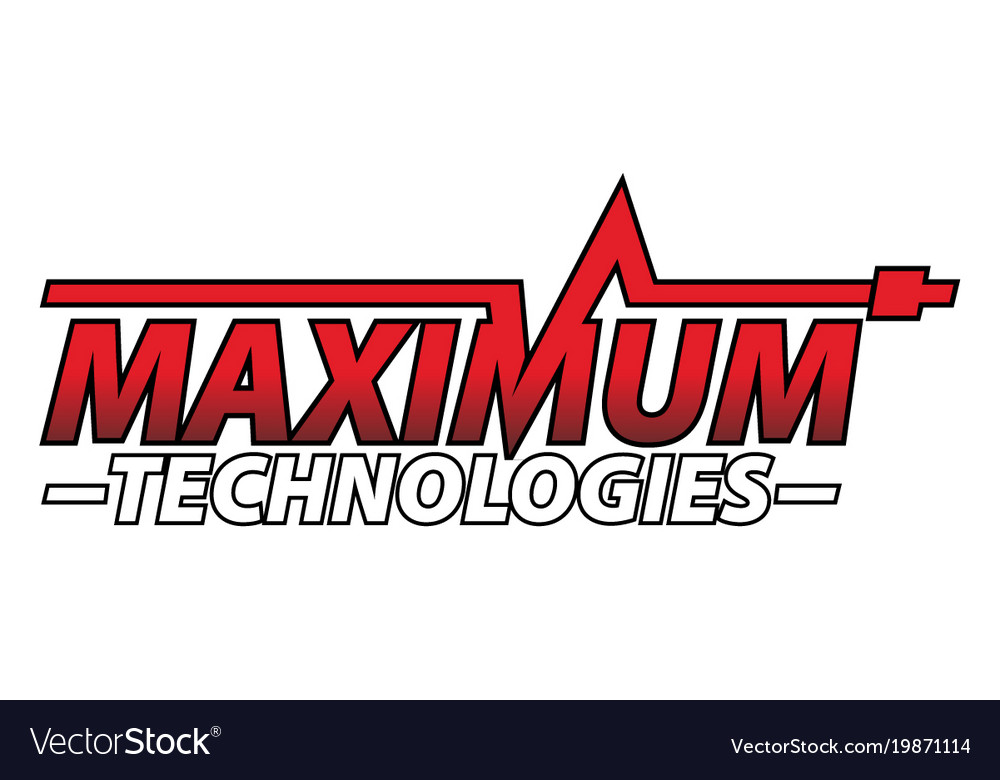 Maximum technologies Royalty Free Vector Image