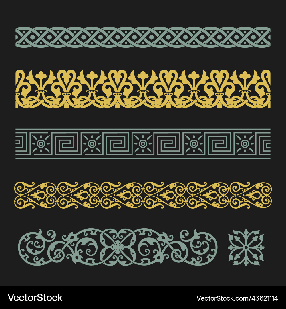 Seamless borders Royalty Free Vector Image - VectorStock