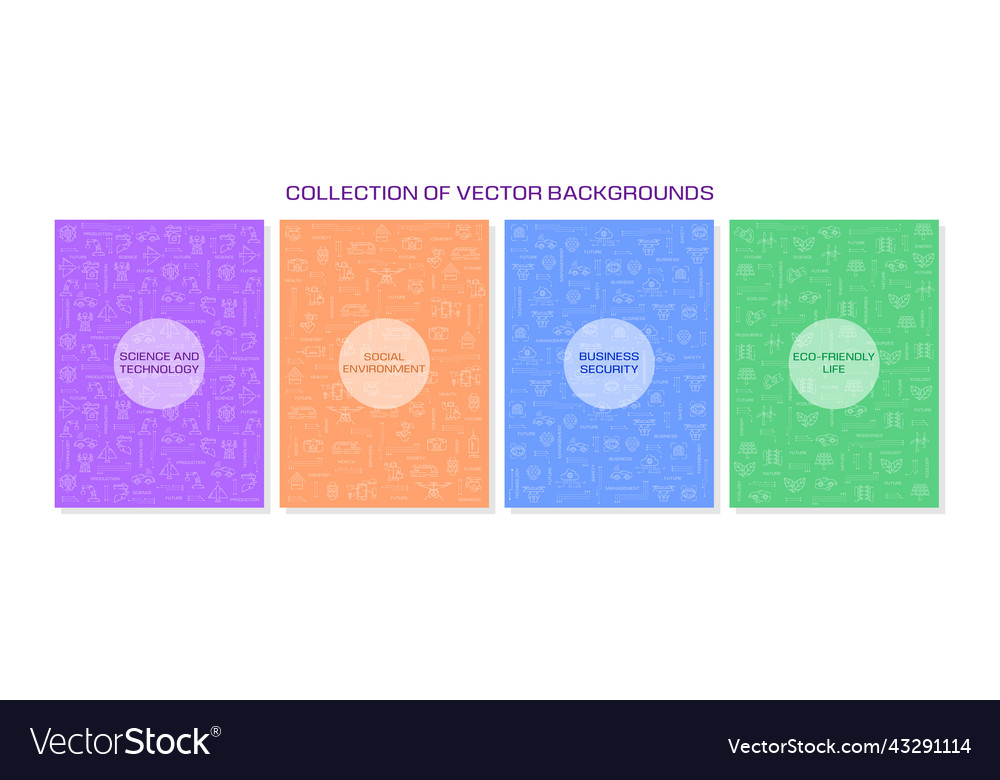 Tech icon patterns graphic modern corporate Vector Image