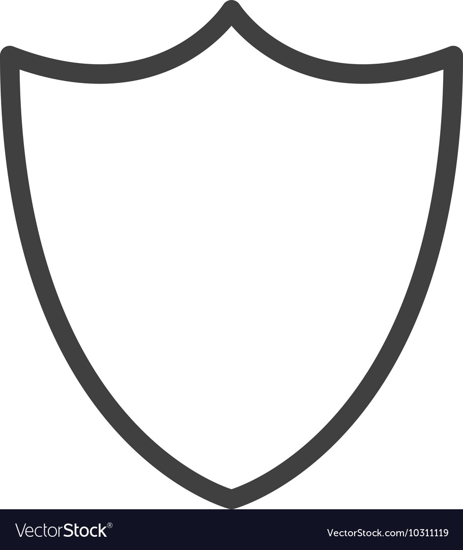 Blank Shield Icon Royalty Free Vector Image VectorStock