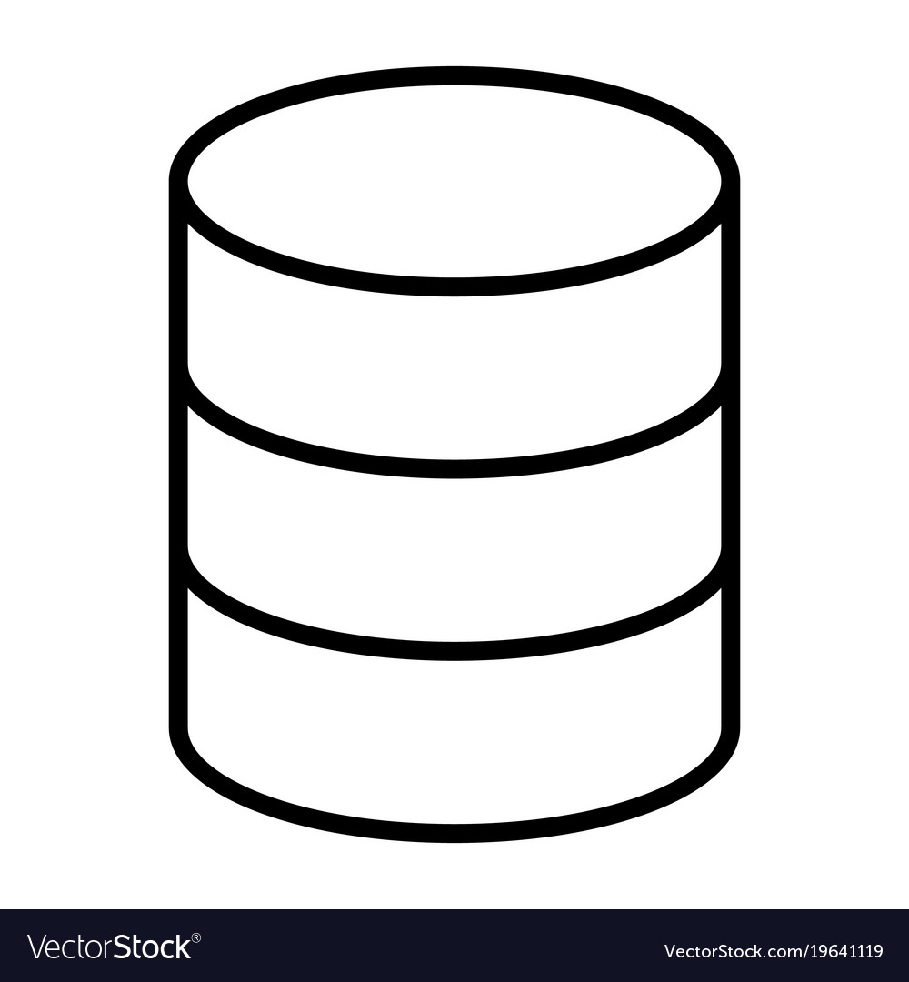 Database line icon simple minimal 96x96 pictogram Vector Image