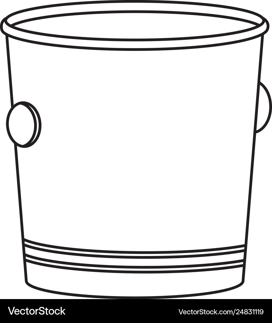 Empty ice bucket Royalty Free Vector Image - VectorStock