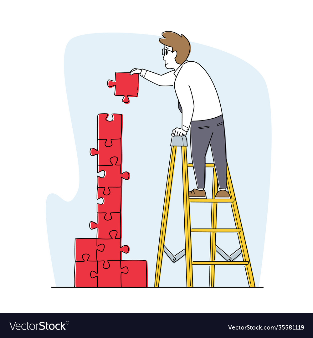 Idea development task solution and problem Vector Image