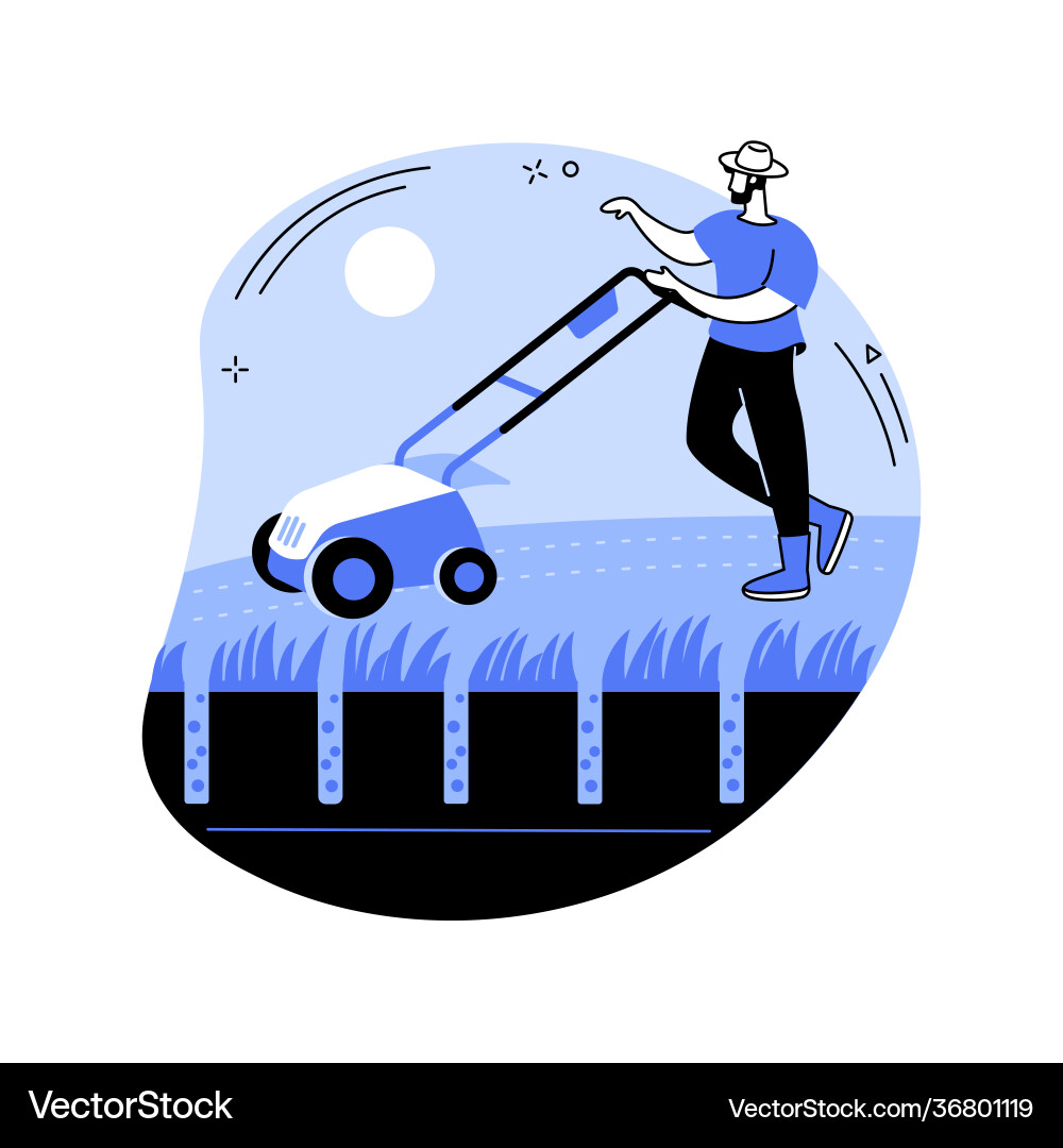 Lawn aeration abstract concept Royalty Free Vector Image
