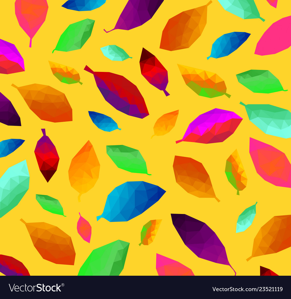 Pattern colorful triangular leaf abstract Vector Image