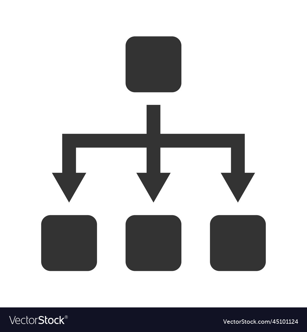 Hierarchy structure icon Royalty Free Vector Image