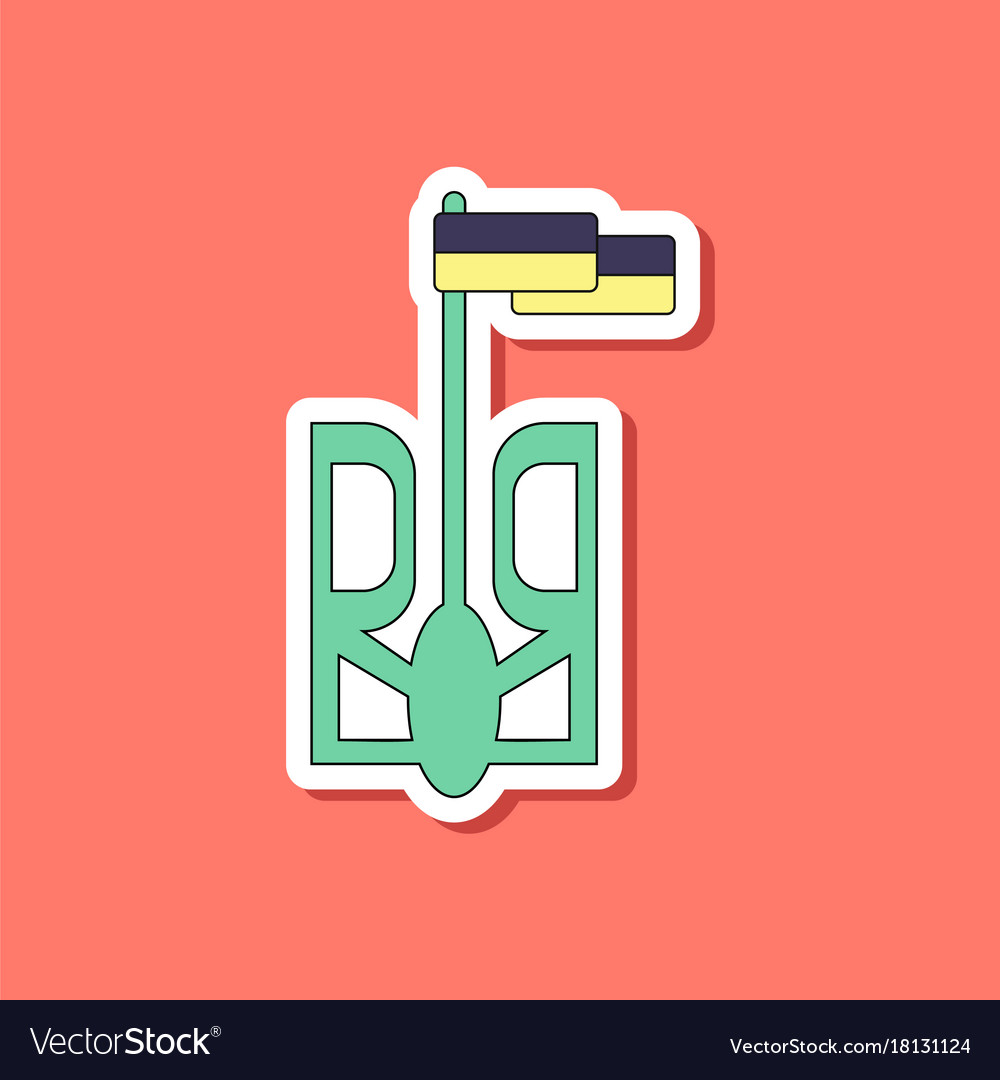 Paper Sticker On Stylish Background Emblem Vector Image