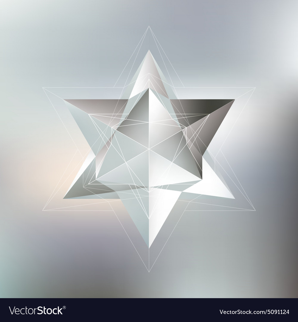 Polygon pattern with reflection minimalistic Vector Image