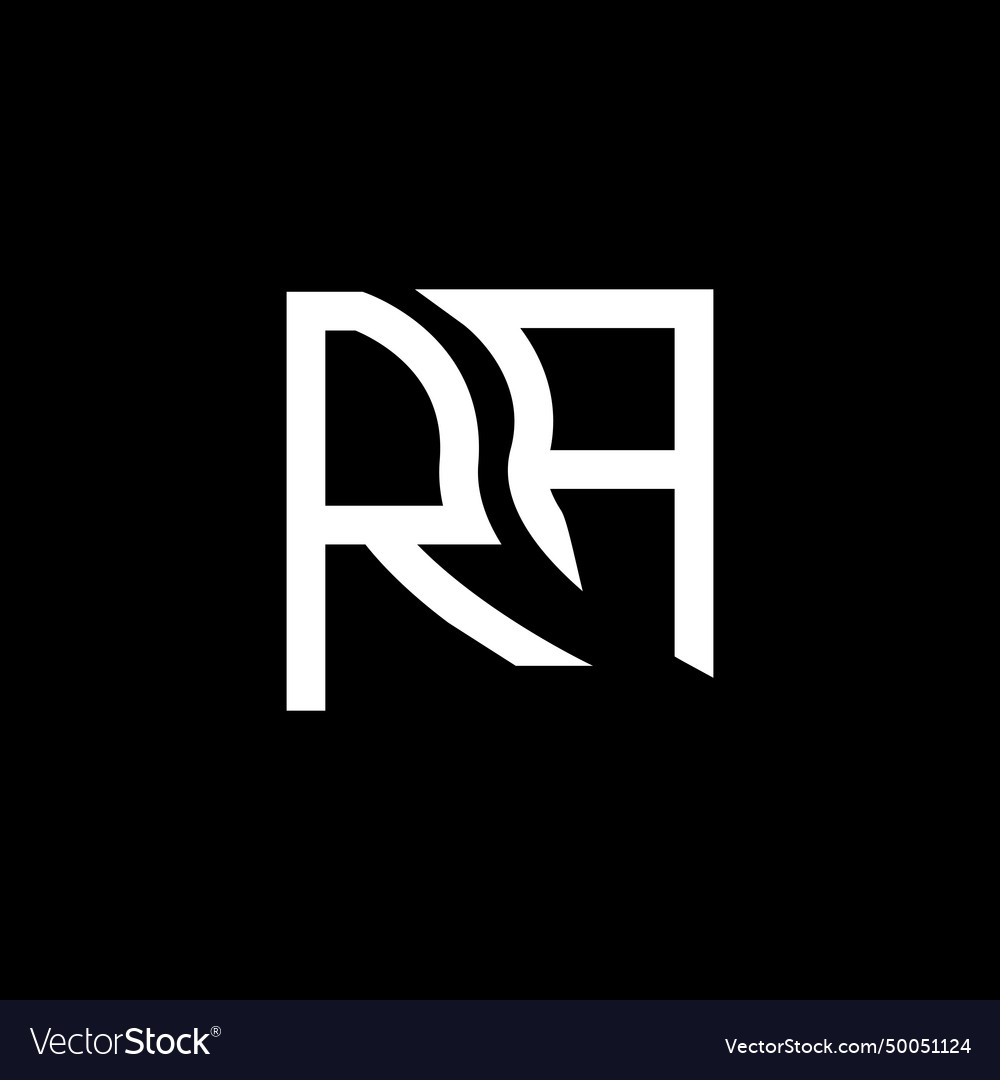 Ra letter logo design ra simple and modern logo Vector Image
