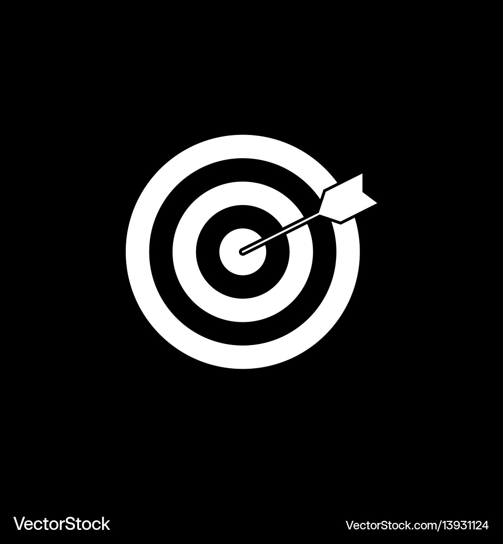Target keyword solid icon Royalty Free Vector Image