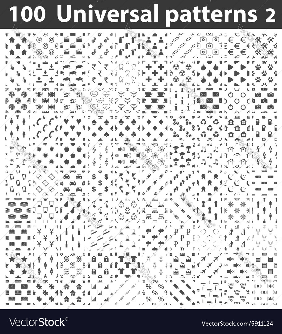 Universal patterns set 2 Royalty Free Vector Image