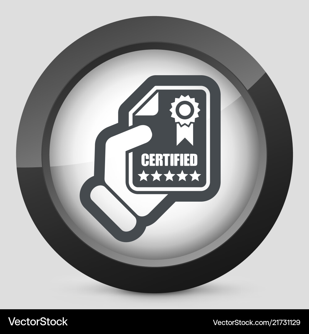 Certified document icon Royalty Free Vector Image