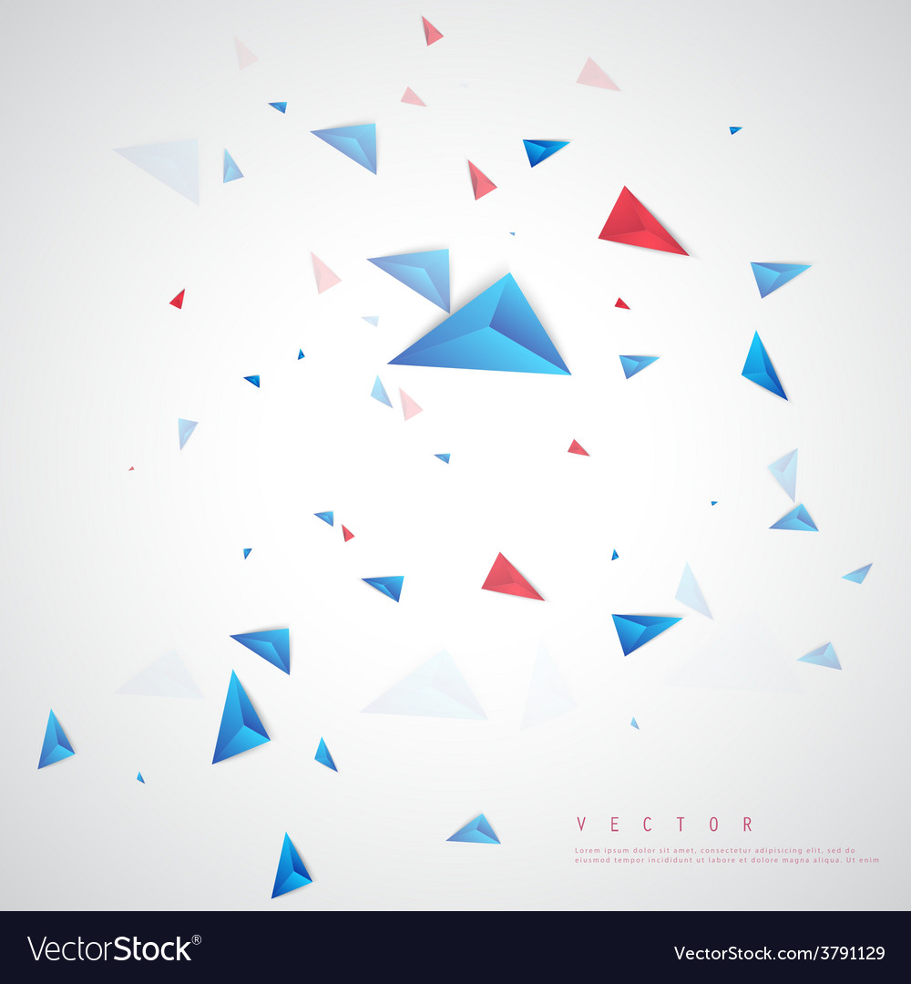 Color background abstract polygon triangle Vector Image