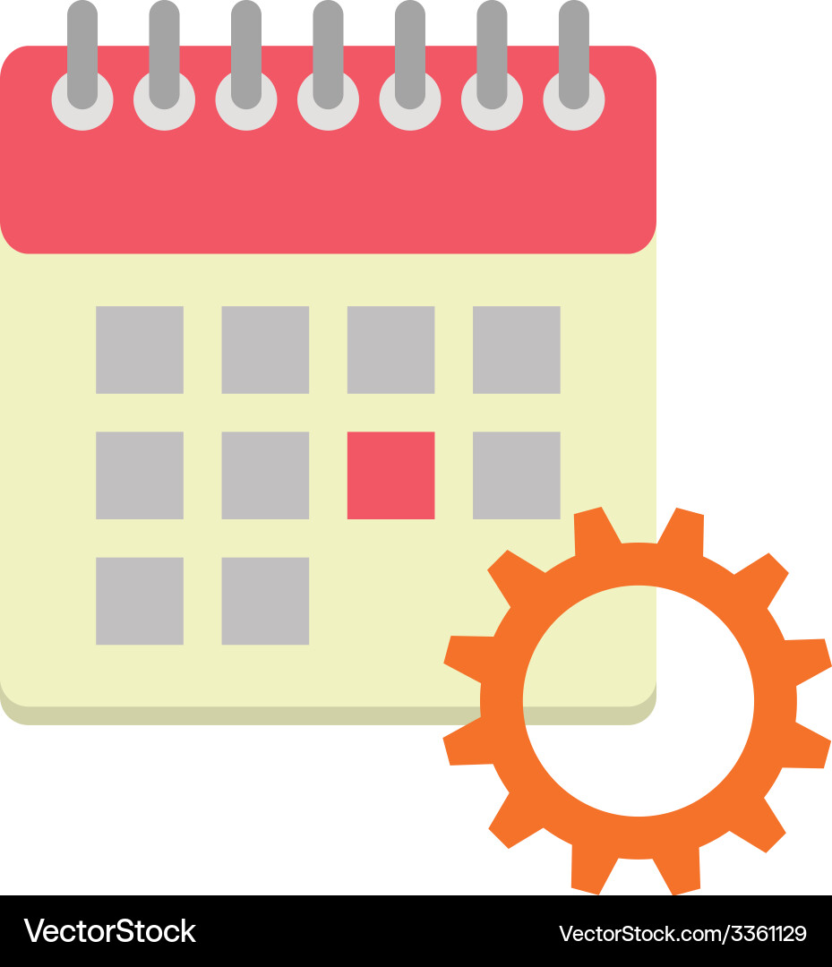 Flat style calendar icon Royalty Free Vector Image