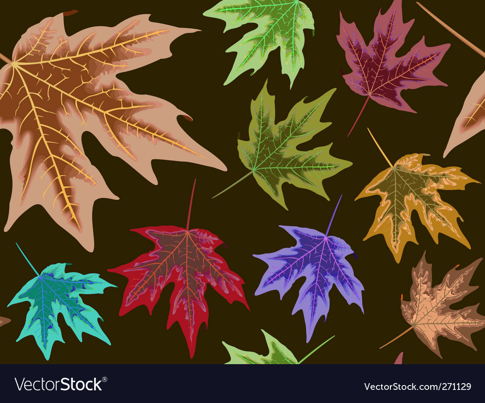 Leaves pattern Royalty Free Vector Image - VectorStock