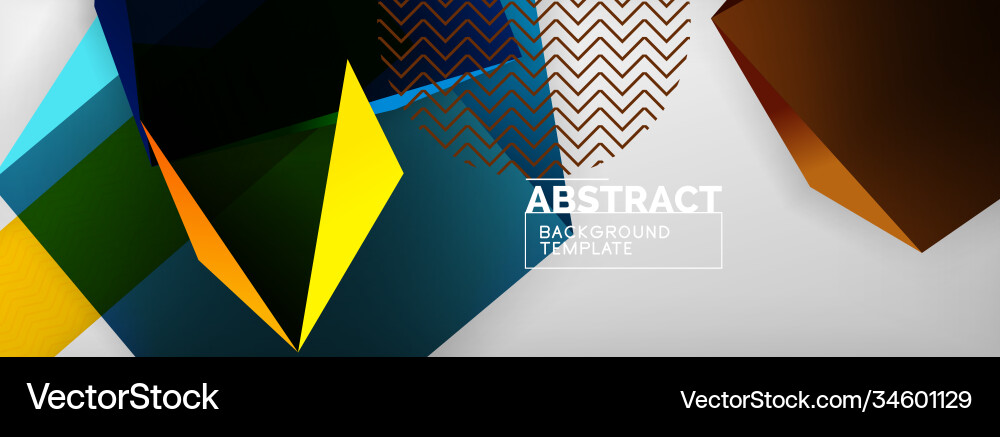 Low poly 3d geometric shapes minimal abstract Vector Image