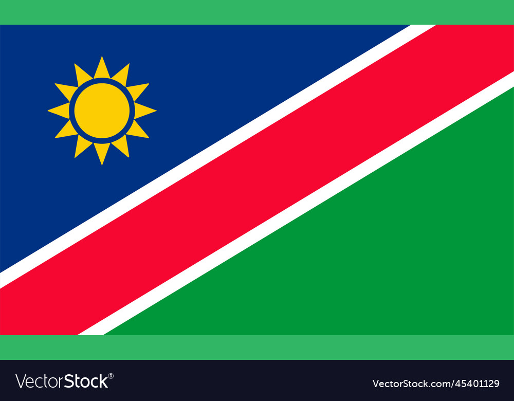 Namibia flag design Royalty Free Vector Image - VectorStock