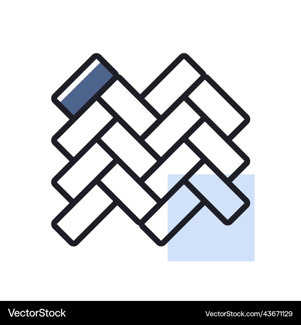 Parquet floor icon construction repair Royalty Free Vector