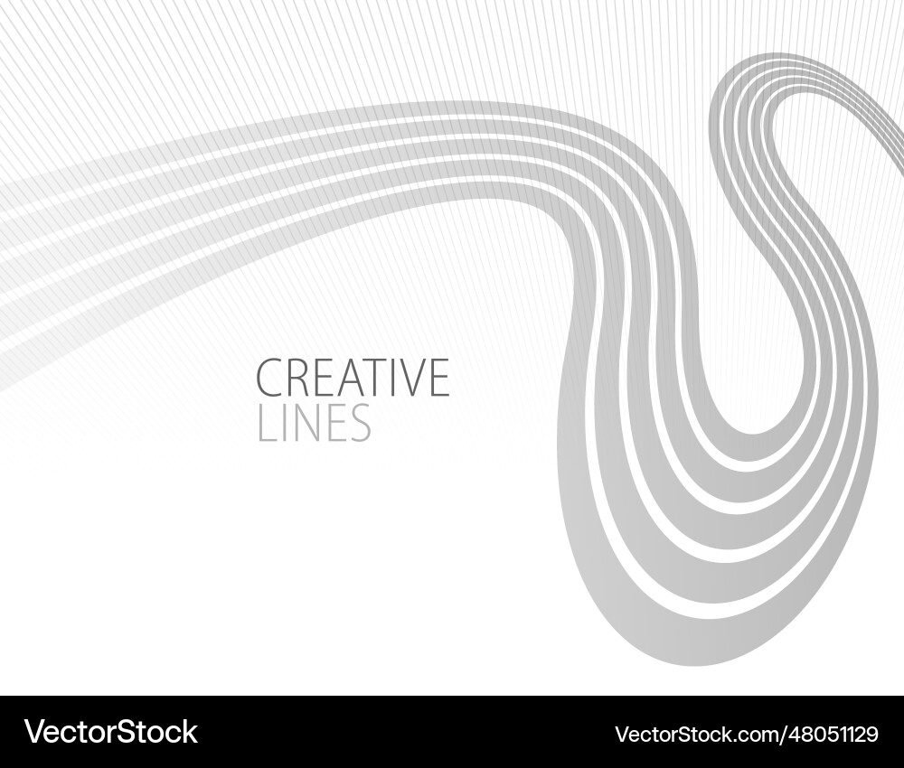 Wave lines in 3d perspective abstract background Vector Image