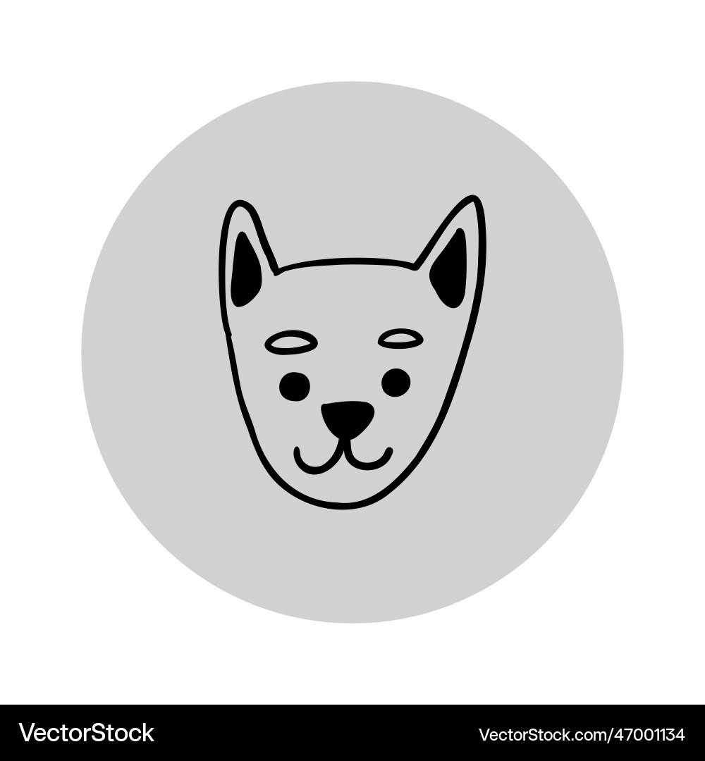 Highlight covers dog collection round icons Vector Image
