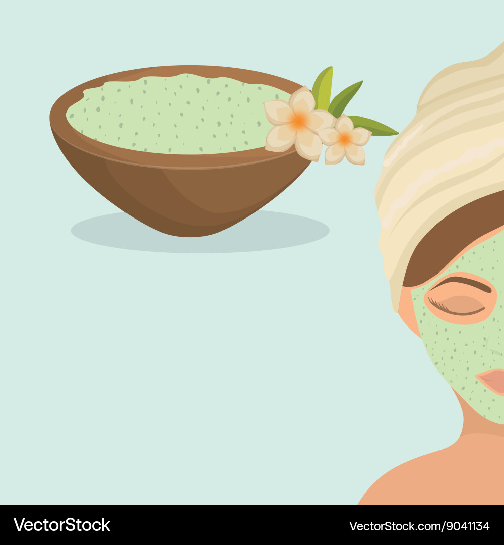 Spa center design skin care concept flat Vector Image