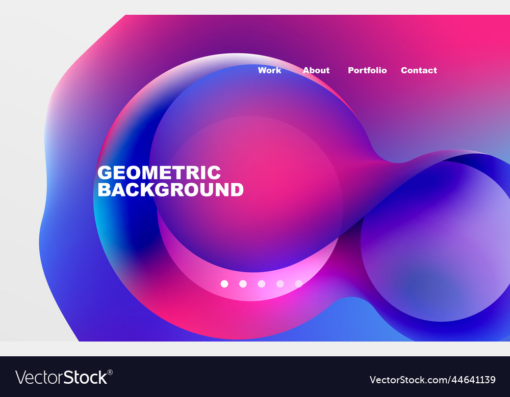 Abstract liquid background for your landing page Vector Image