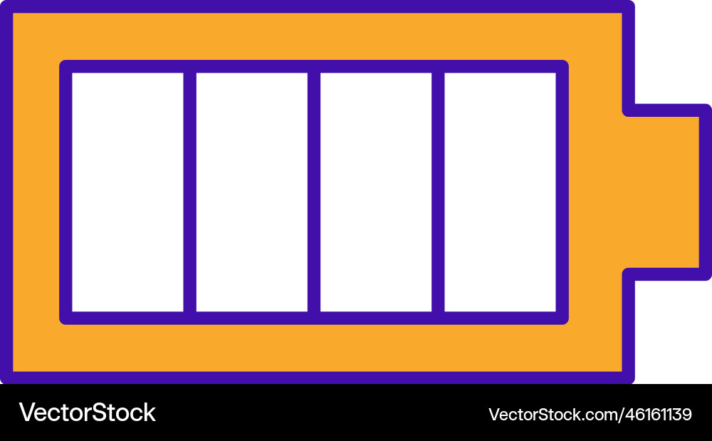 Battery technology icon with orange purple Vector Image