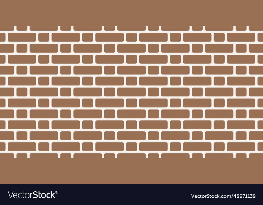 Brick wall seamless pattern simple endless Vector Image