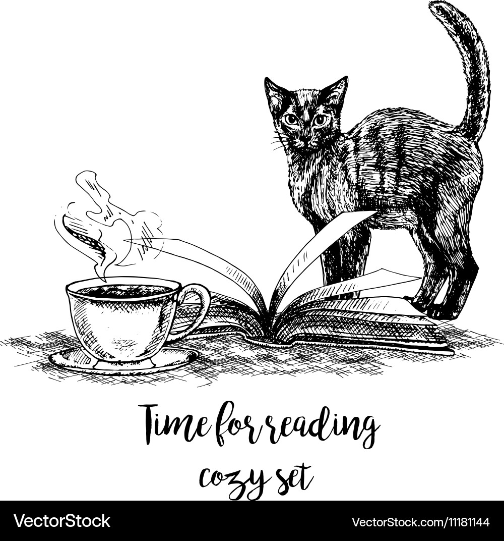 Hand drawn set of books Royalty Free Vector Image
